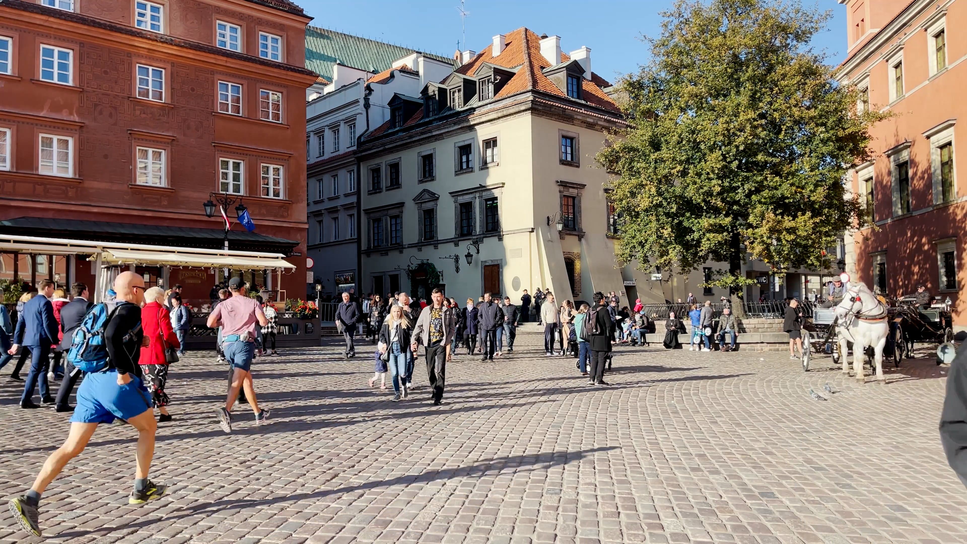 View of Crowded Town Square Free Stock Video Footage, Royalty-Free 4K ...