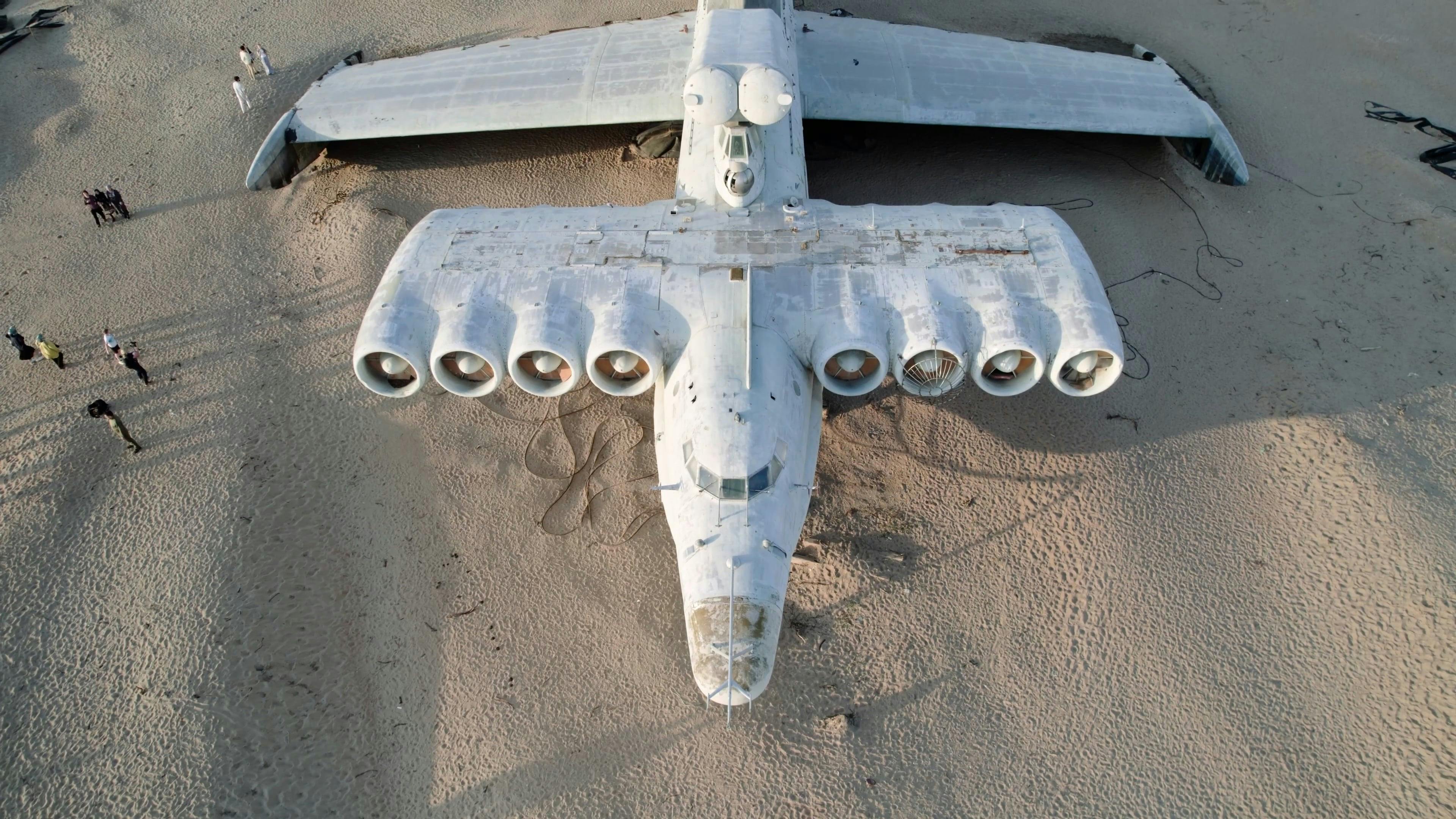 Drone Footage of the Lun-Class Ekranoplan Free Stock Video Footage ...