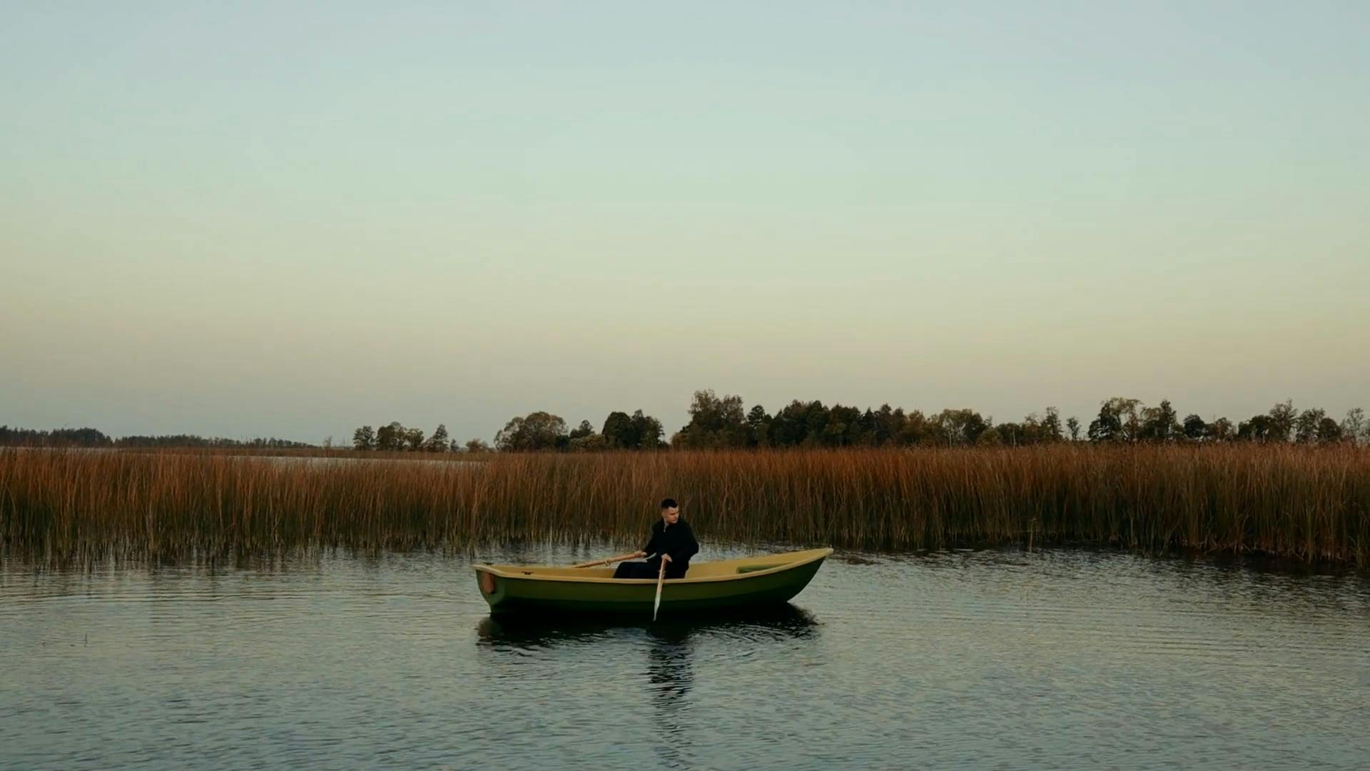 Man Rowing in Boat in Lake Free Stock Video Footage, Royalty-Free 4K ...