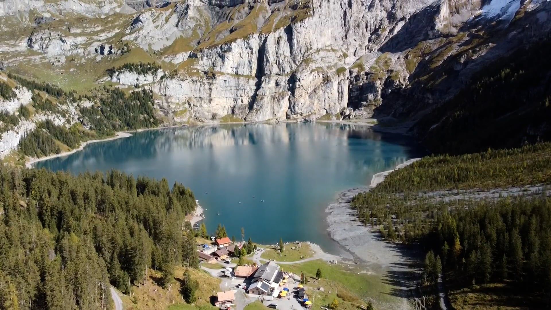 Blue Lake and Steep Mountains Free Stock Video Footage, Royalty-Free 4K ...